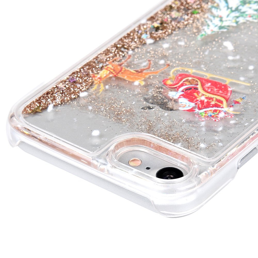 Badalink iPhone 7 Case (4.7") Christmas Tree Liquid Case Crystal Clear ...