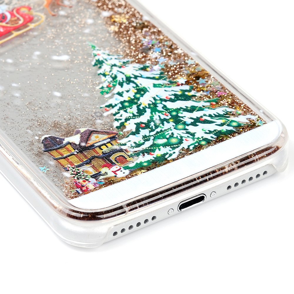 Badalink iPhone 7 Case (4.7") Christmas Tree Liquid Case Crystal Clear ...
