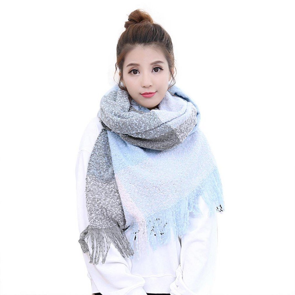Scarf,Morecome Warm Winter Women Long Scarf Large Shawl Plaid Scarf ...