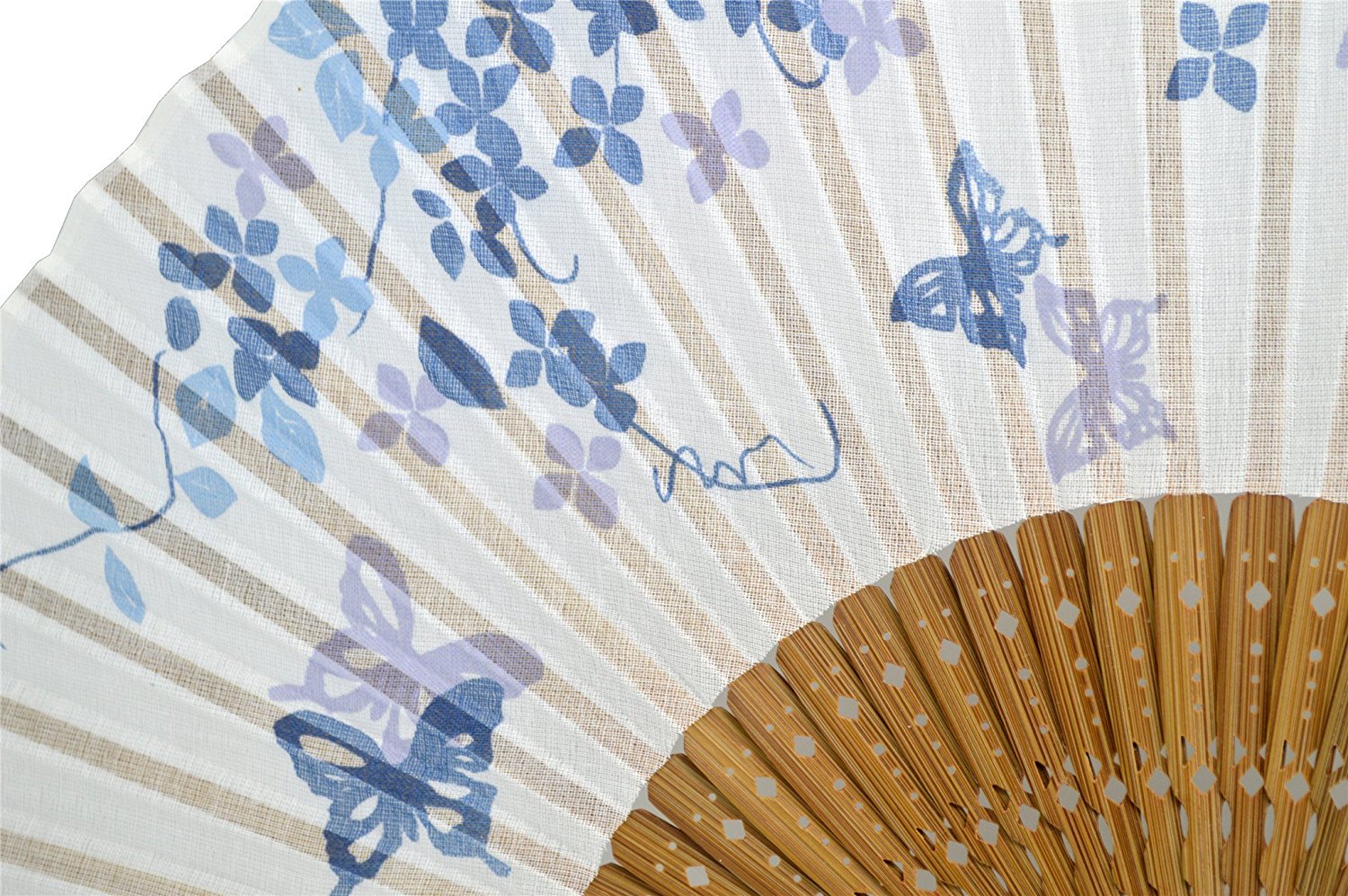 TANG DYNASTY(TM) White Japanese Signature Cotton Cherry Hand Fan ...