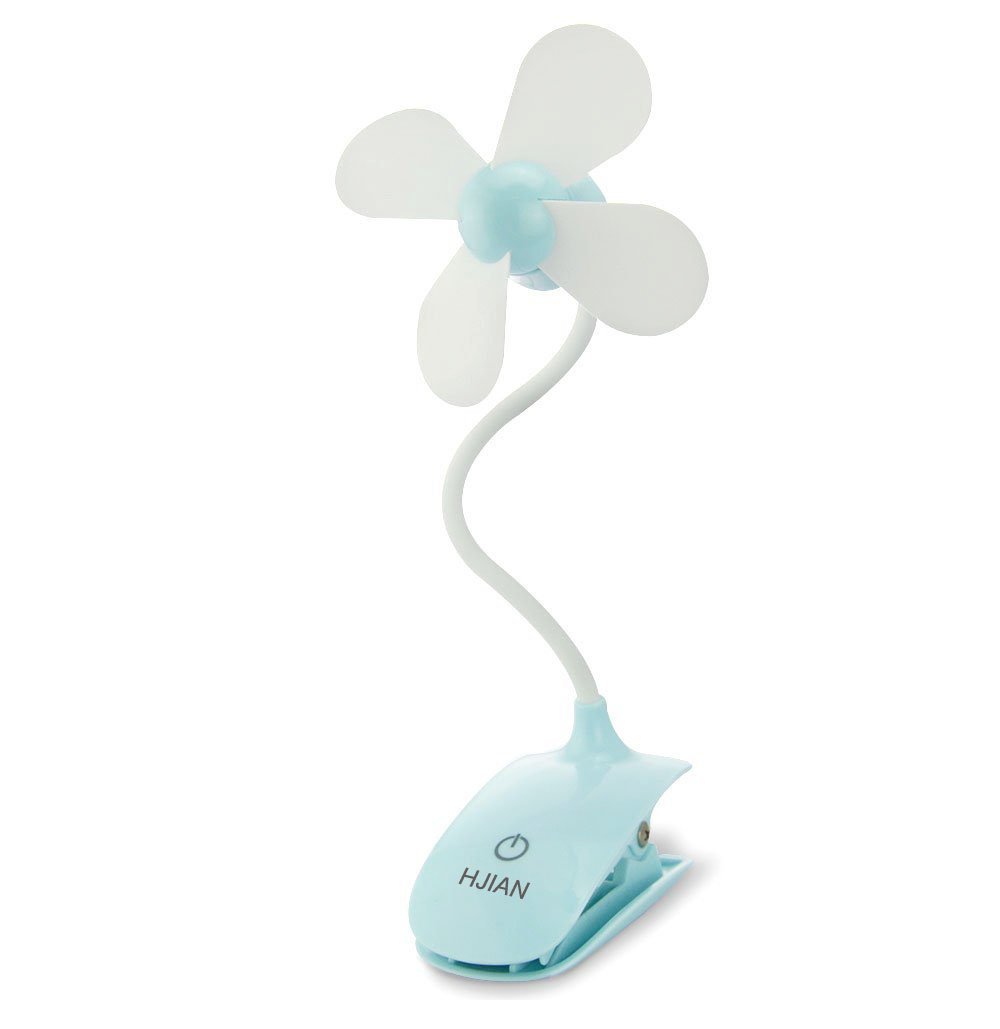 HJIAN Portable Clip-on Fan Personal Clip Fan / Table Fan with Built-in ...