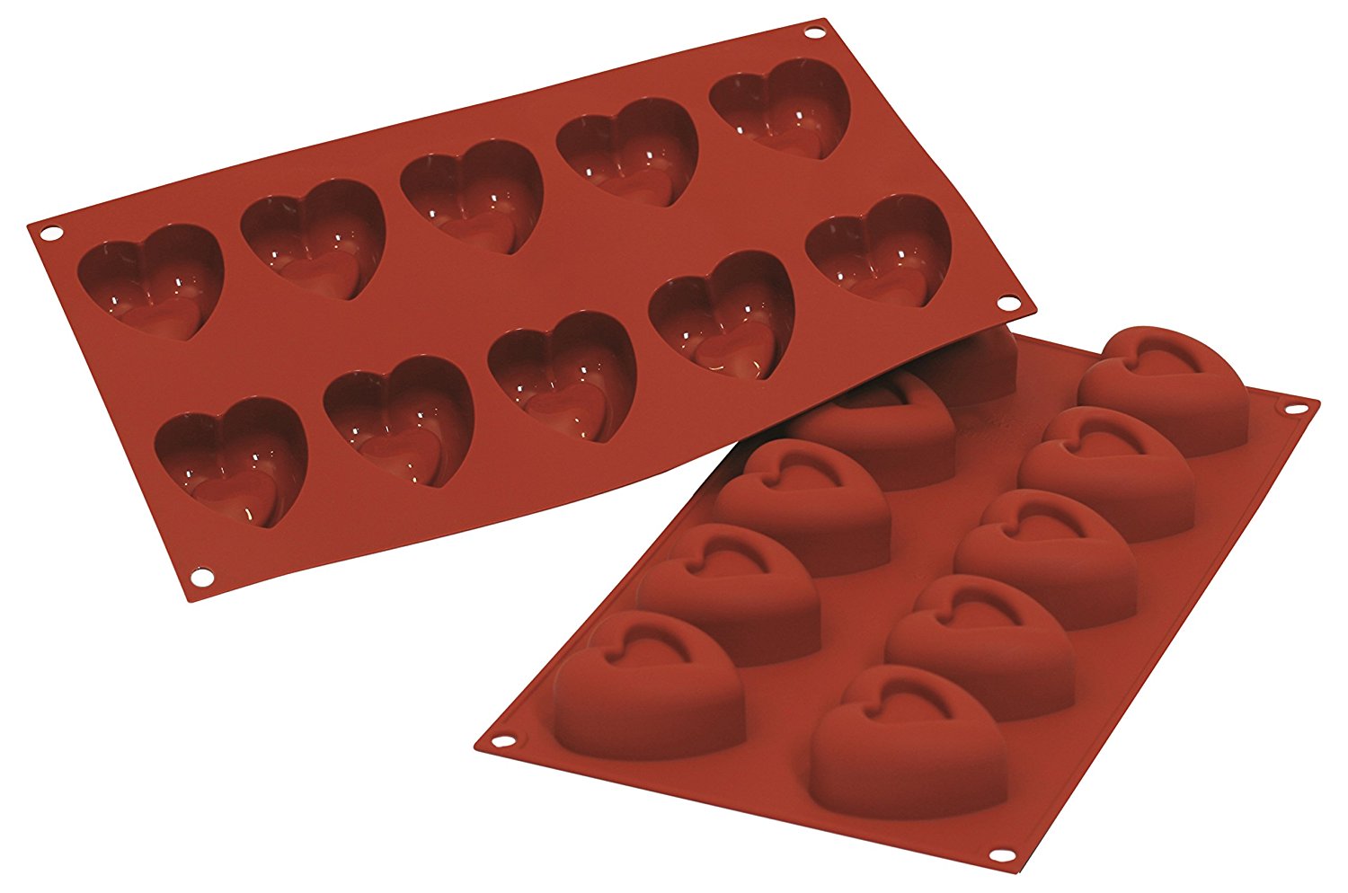 Silikomart SF040/C Silicone Classic Collection Mold Shapes, Heart, Small free image download