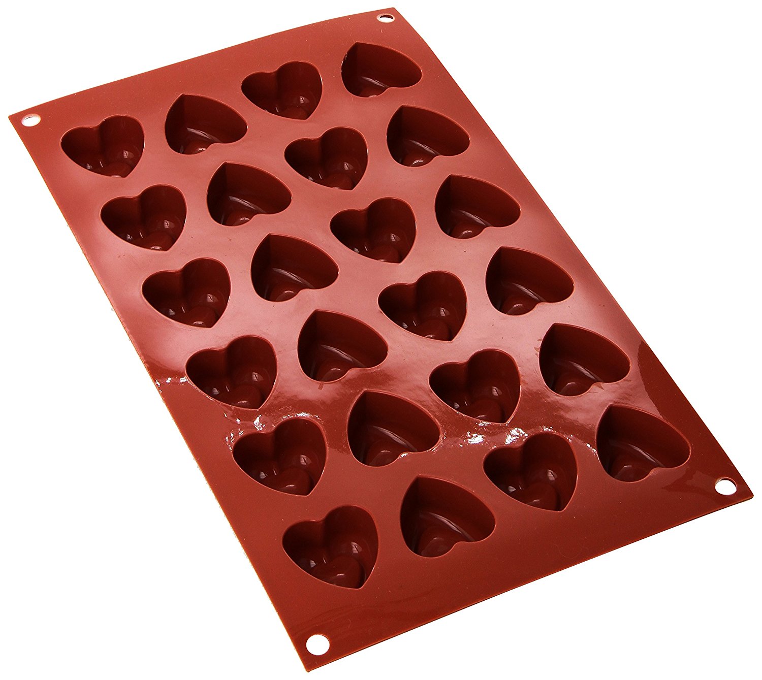 Silikomart SF040/C Silicone Classic Collection Mold Shapes, Heart, Small N2 free image download