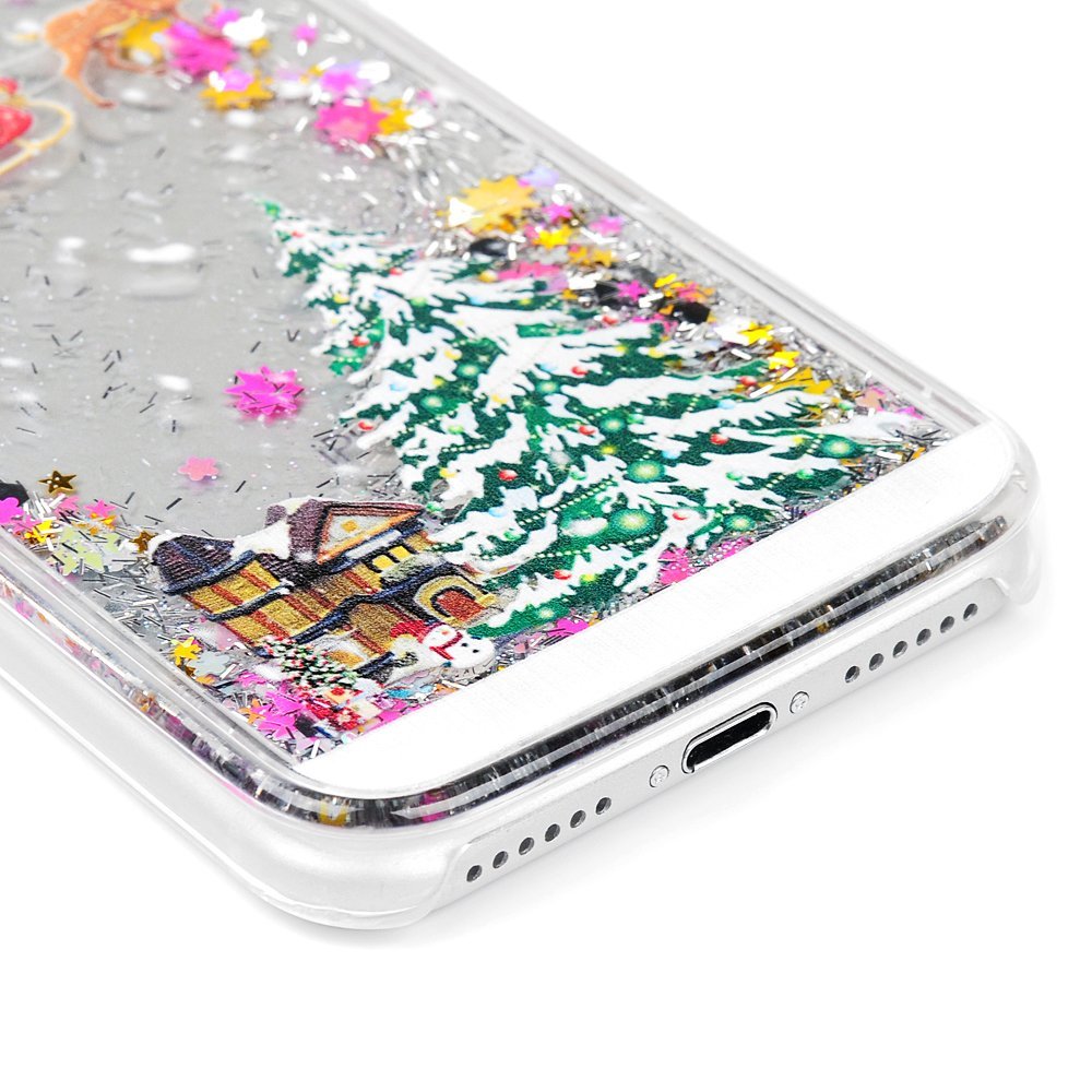 Badalink iPhone 7 Case (4.7") Christmas Tree Liquid Case Crystal Clear ...