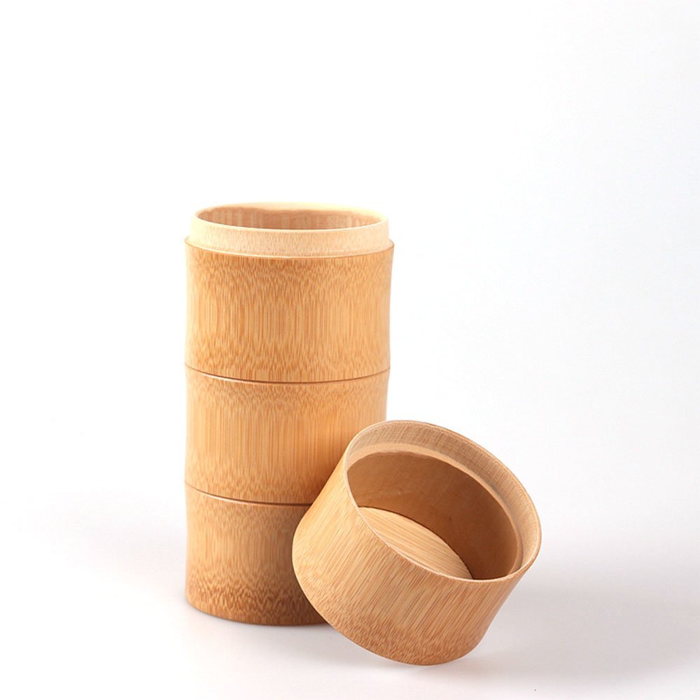 XDOBO Natural Handmade Bamboo Joint Tea Tin Container Seal Spice ...
