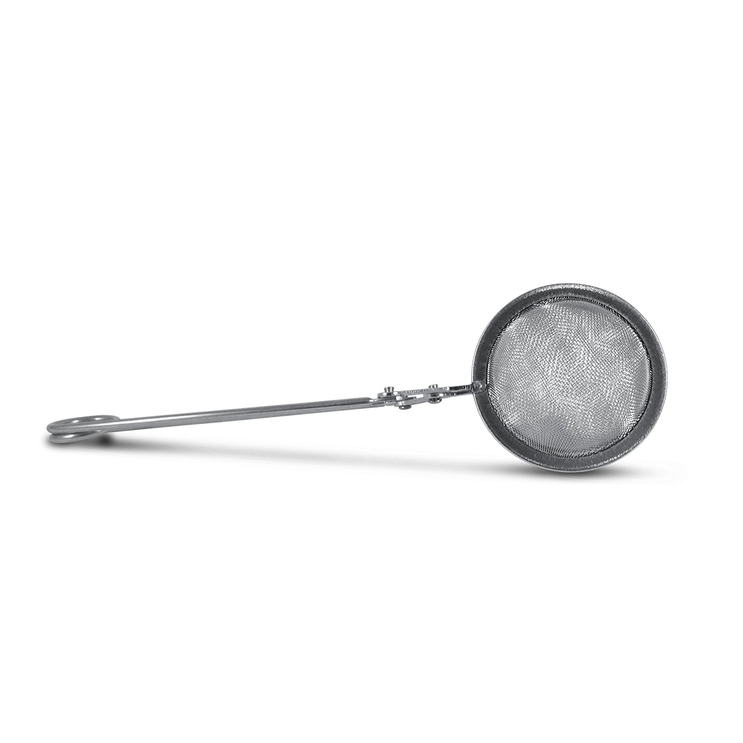 Round Mesh Stainless Steel Tea Infuser Stir Wand, w/ Jointed Clip Clamp ...