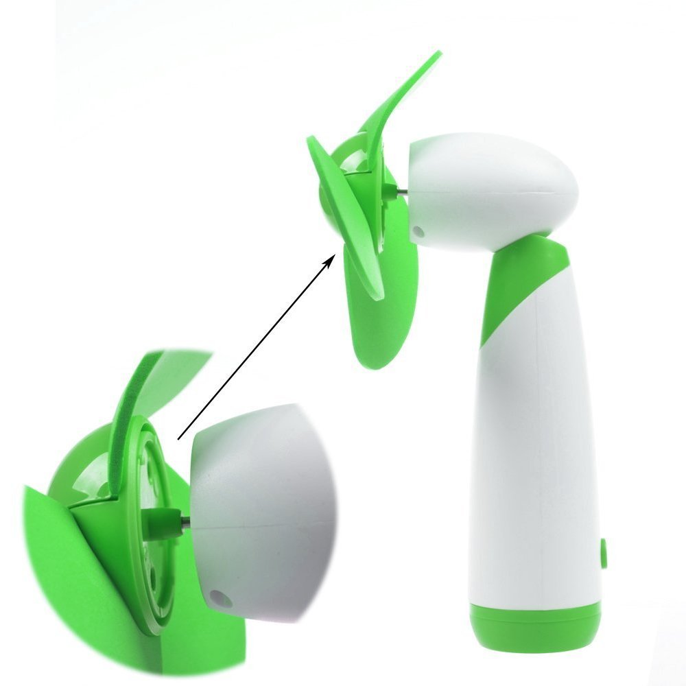 Generic Green Personal Hand-held Portable Battery Operated Mini Air Fan ...