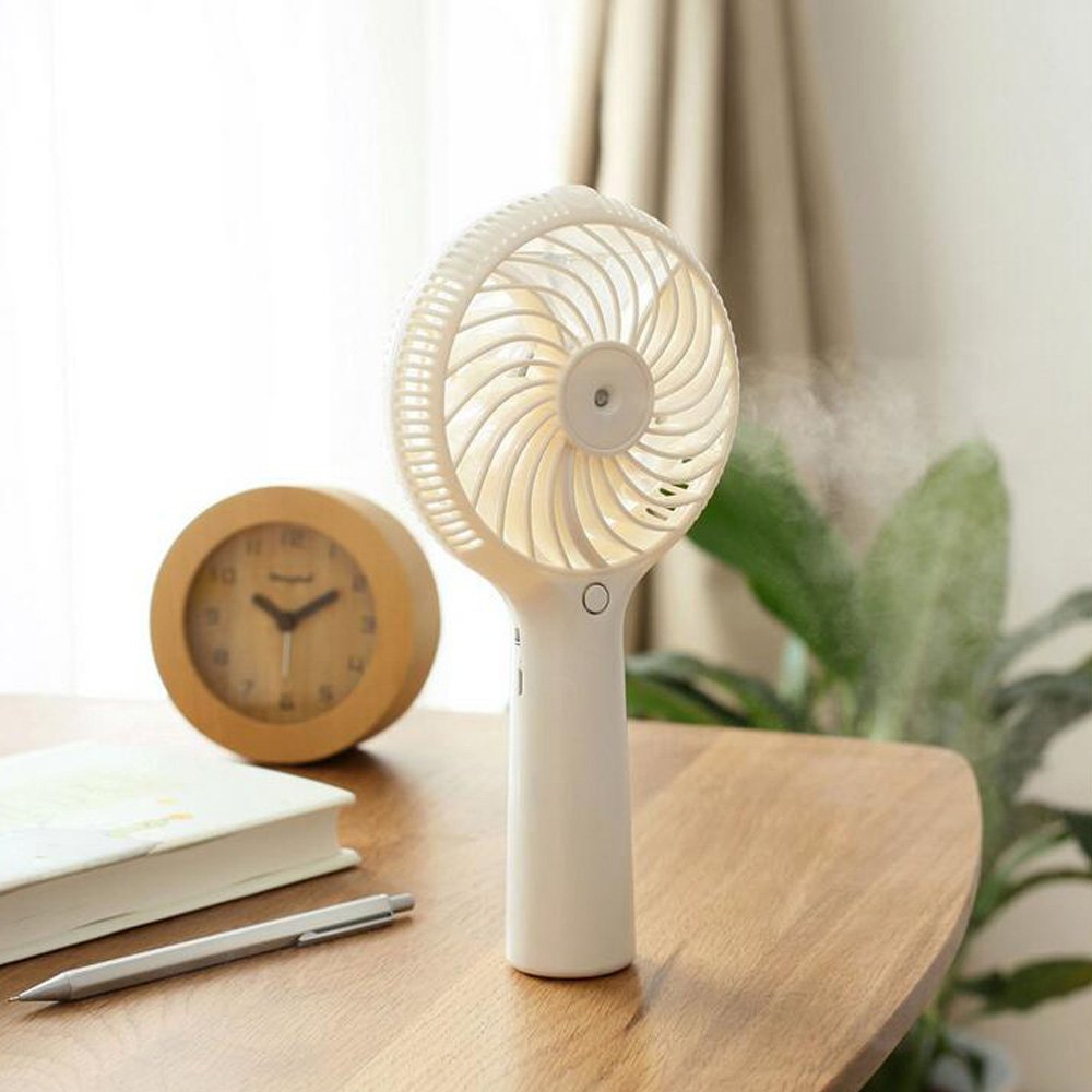 BH USB Mini Handheld Spray Fan, Humidifier Fan Rechargeable Portable ...
