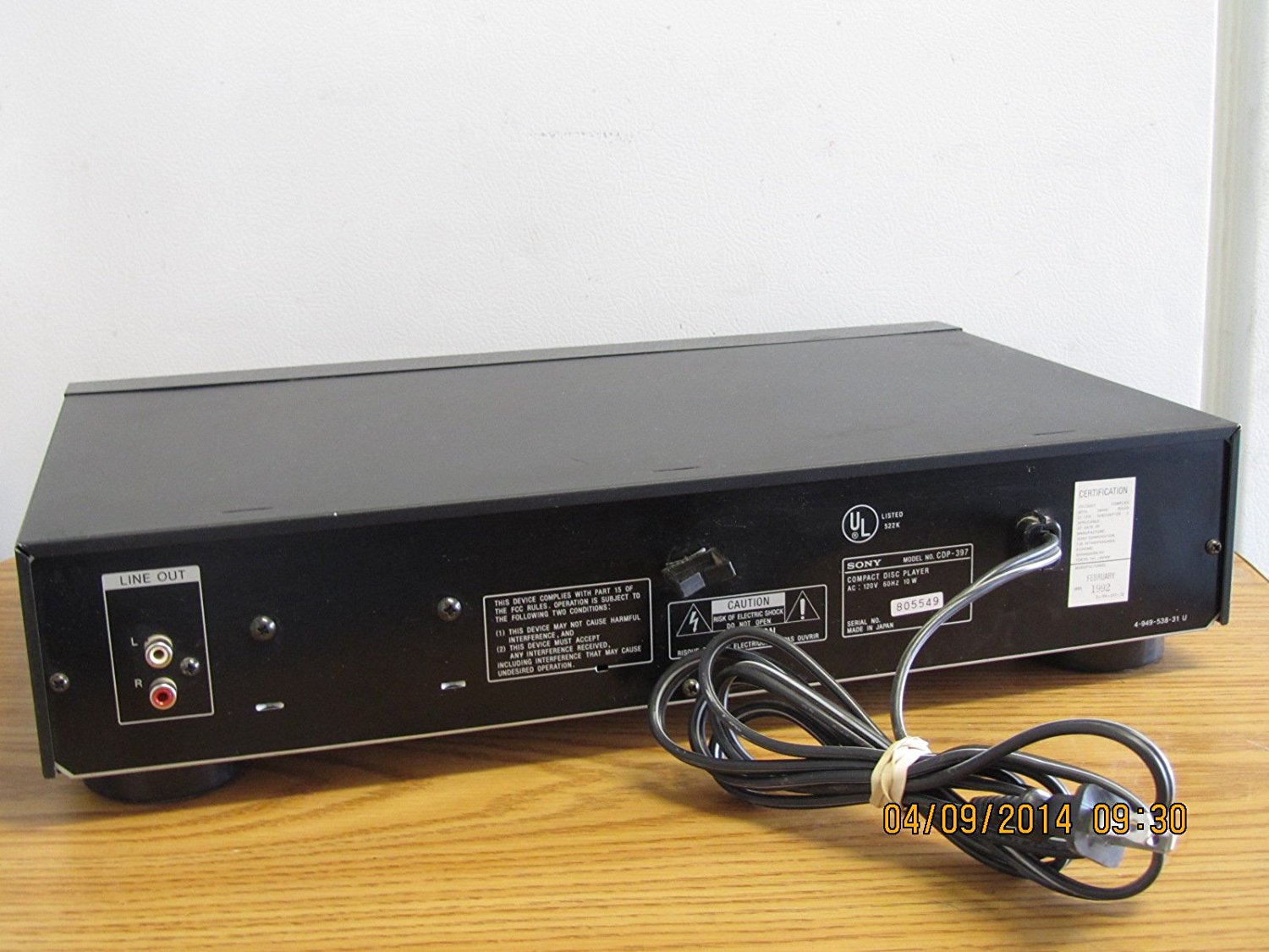 Sony Cdp-397 Cd Player N2 free image download