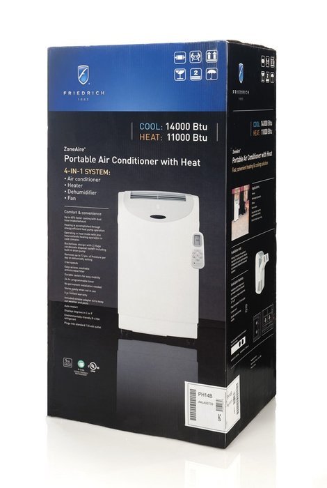 Friedrich PH14B 13500 btu - 115 volt - 9.5 EER ZoneAire series portable ...
