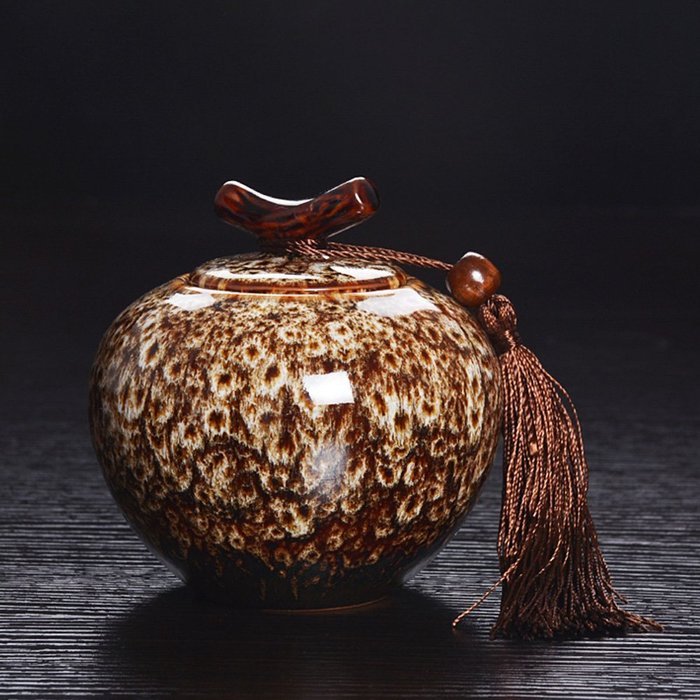 XDOBO Retro Ceramic Tea Tin Seal Pot Tea Storage Canister Food Storage ...