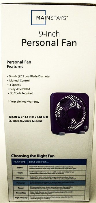 Mainstays 9-Inch Personal Fan Purple N3 free image download