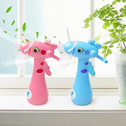 GOUP 2-PACK Summer Four Soft Fan Blades Spray Water Fans + Strong Wind ...