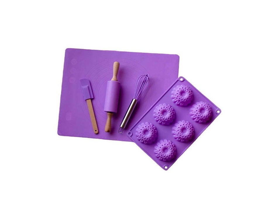 Purple Children's Baking Set with Matching Personalized Apron by Dikor ...