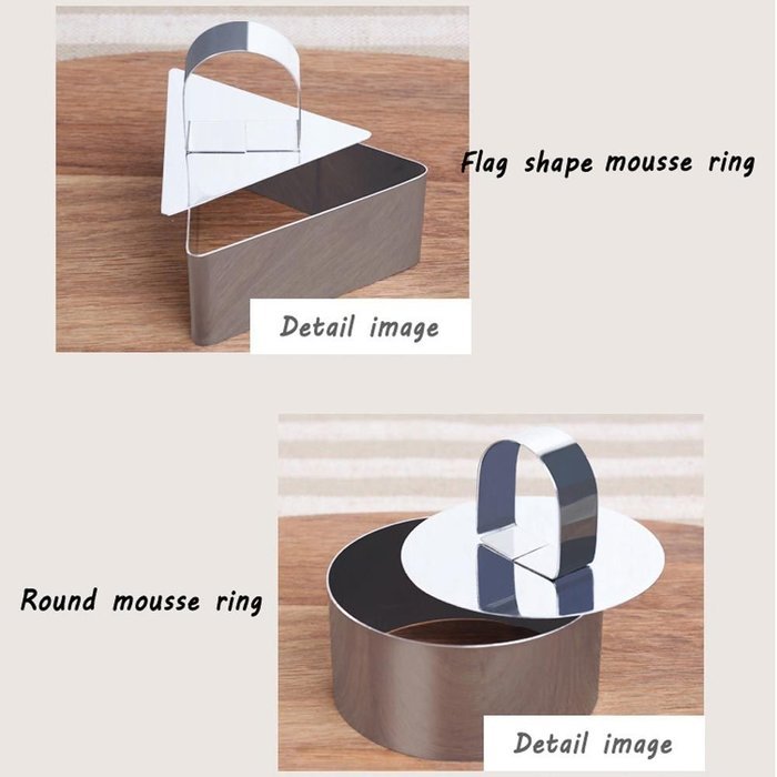 VANKER Stainless Steel Cake Mousse Mould Cake Baking Cake Decor Mold ...