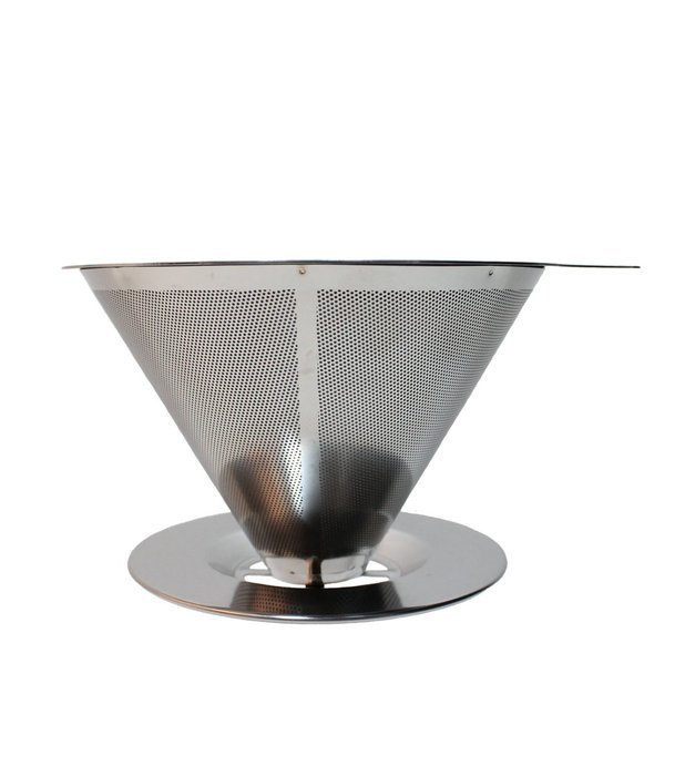 Stainless Steel Pour Over Coffee Dripper - Reusable Double Layer Mesh ...