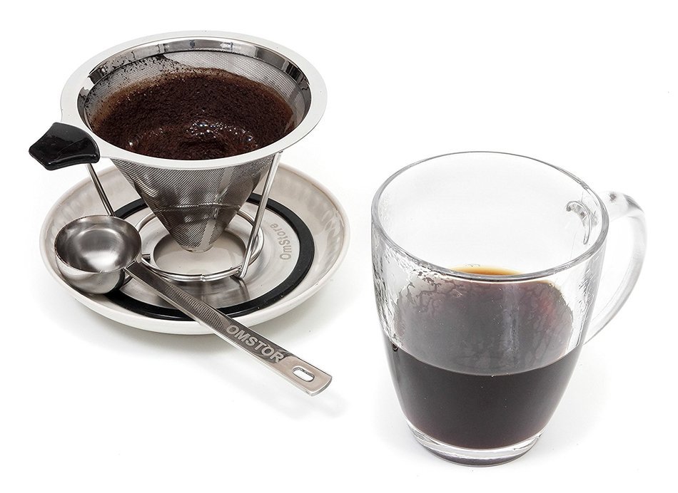 OmStore Premium Pour Over Coffee Dripper and Brewer Reusable Clever Tea ...