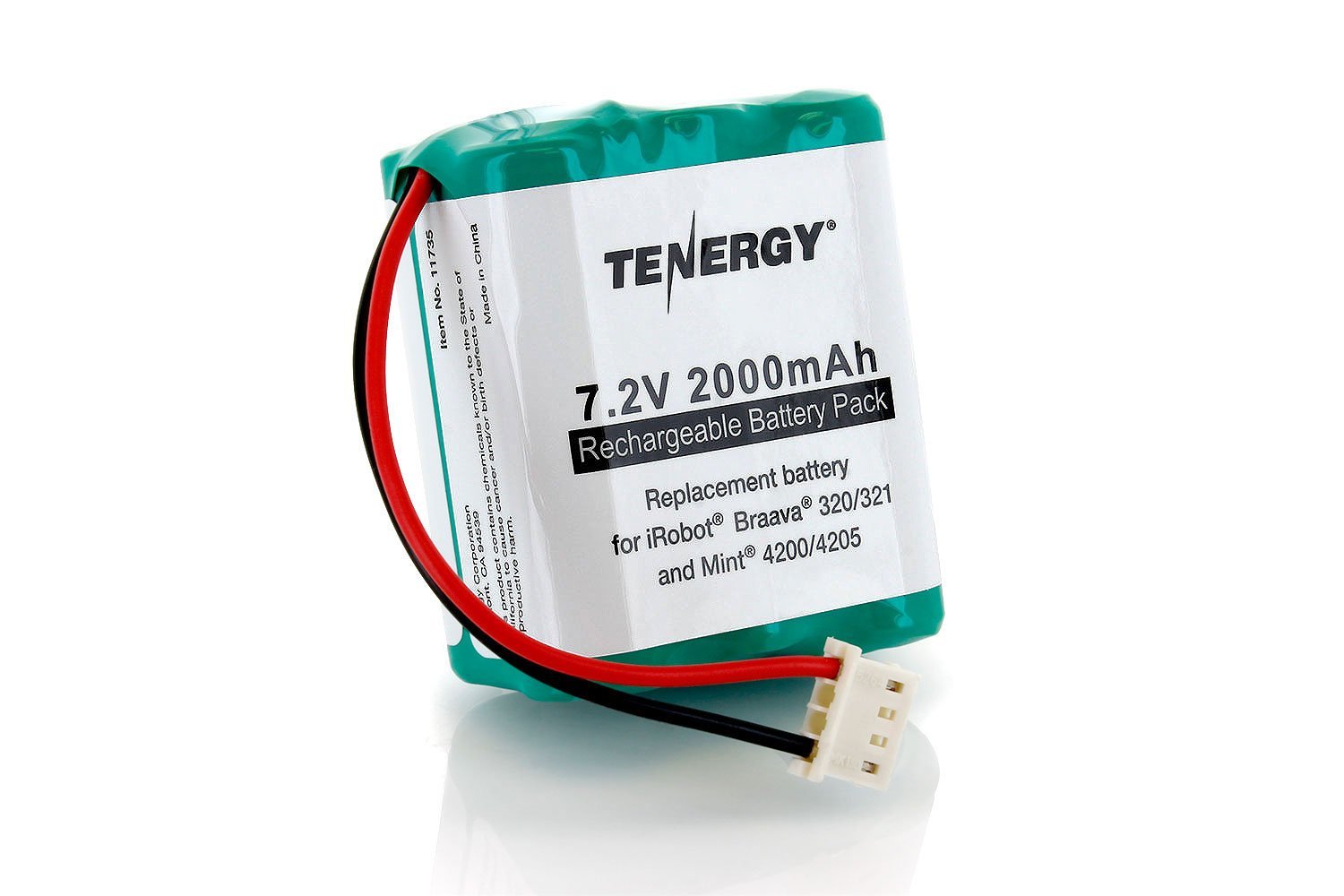 Tenergy 7.2V 2000mAh Replacement Battery for iRobot® Braava® 320/321 ...