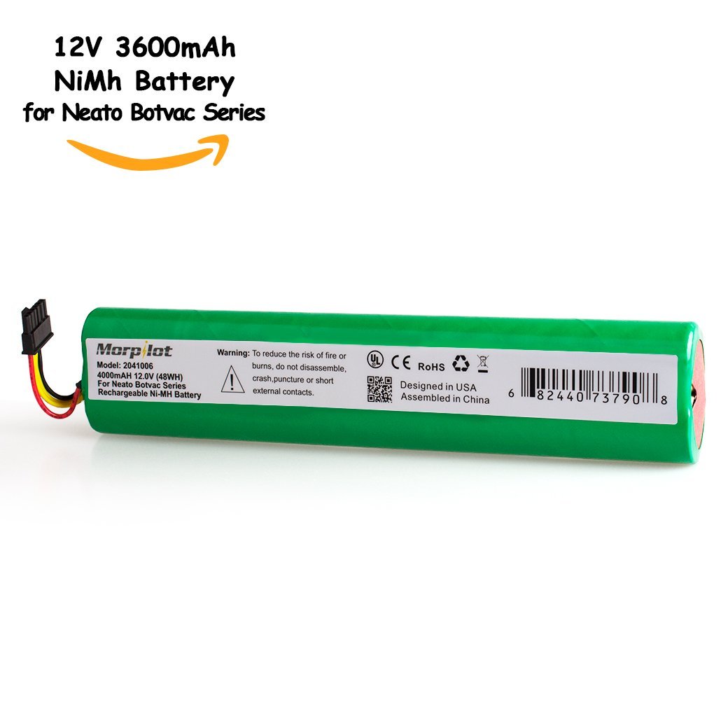 Morpilot 12V 4000mAh Extended NiMh Battery Pack for Neato Botvac Series ...