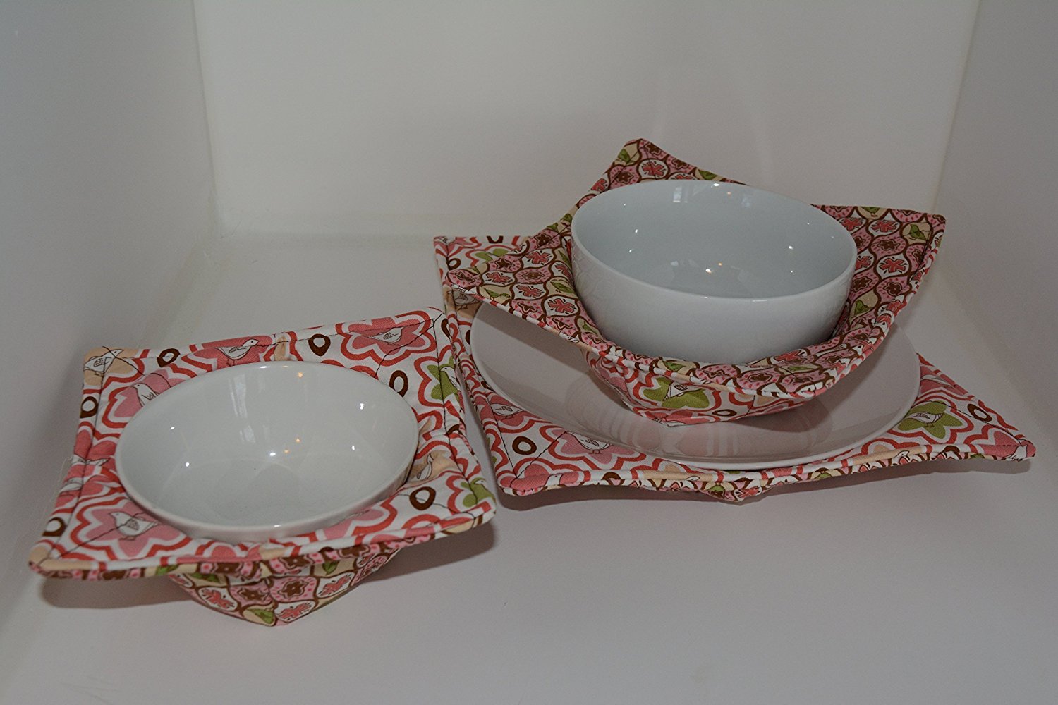 Microwave Bowl Cozies // Reversible Set of 3 // 1 Small Bowl Cozy // 1 ...