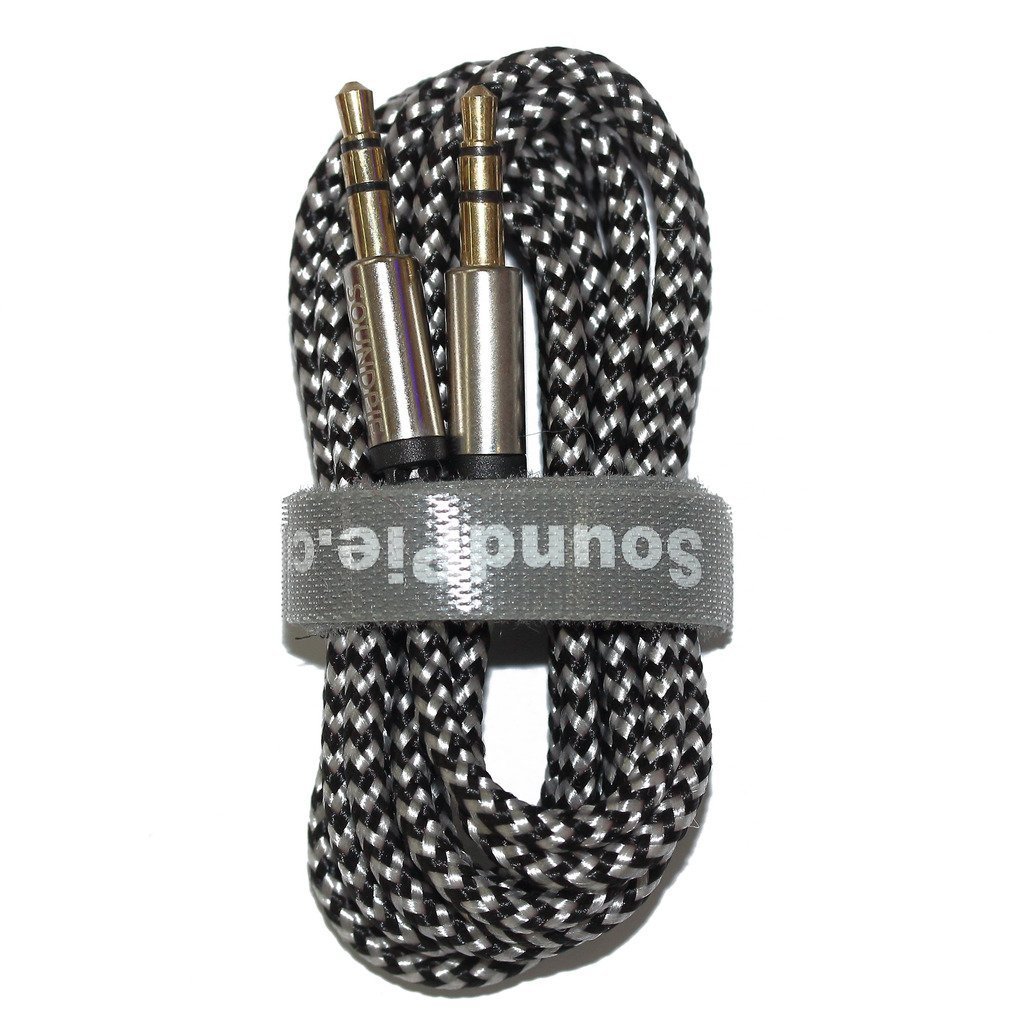 SoundPie 3.5mm Nylon Braid Contrast Color ShoeLace Auxiliary Audio ...