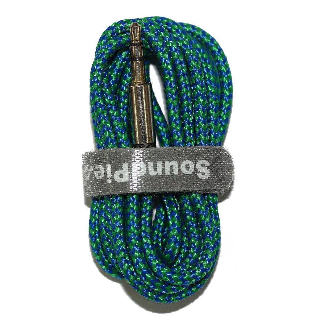 SoundPie 3.5mm Nylon Braid Contrast Color ShoeLace Auxiliary Audio ...