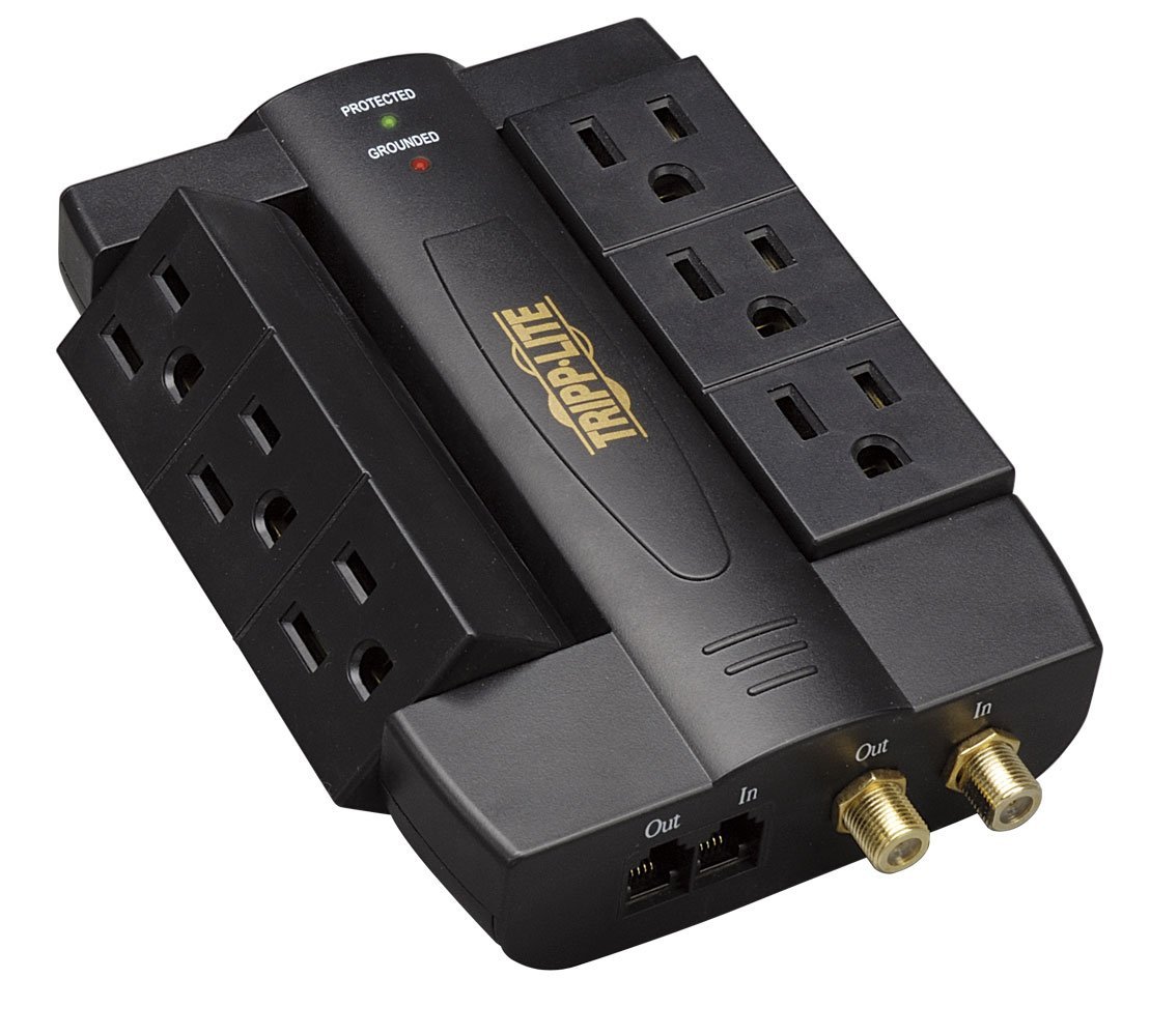 Tripp Lite 6 Swivel Outlet Direct Plug-in Audio/Video Surge Protector ...