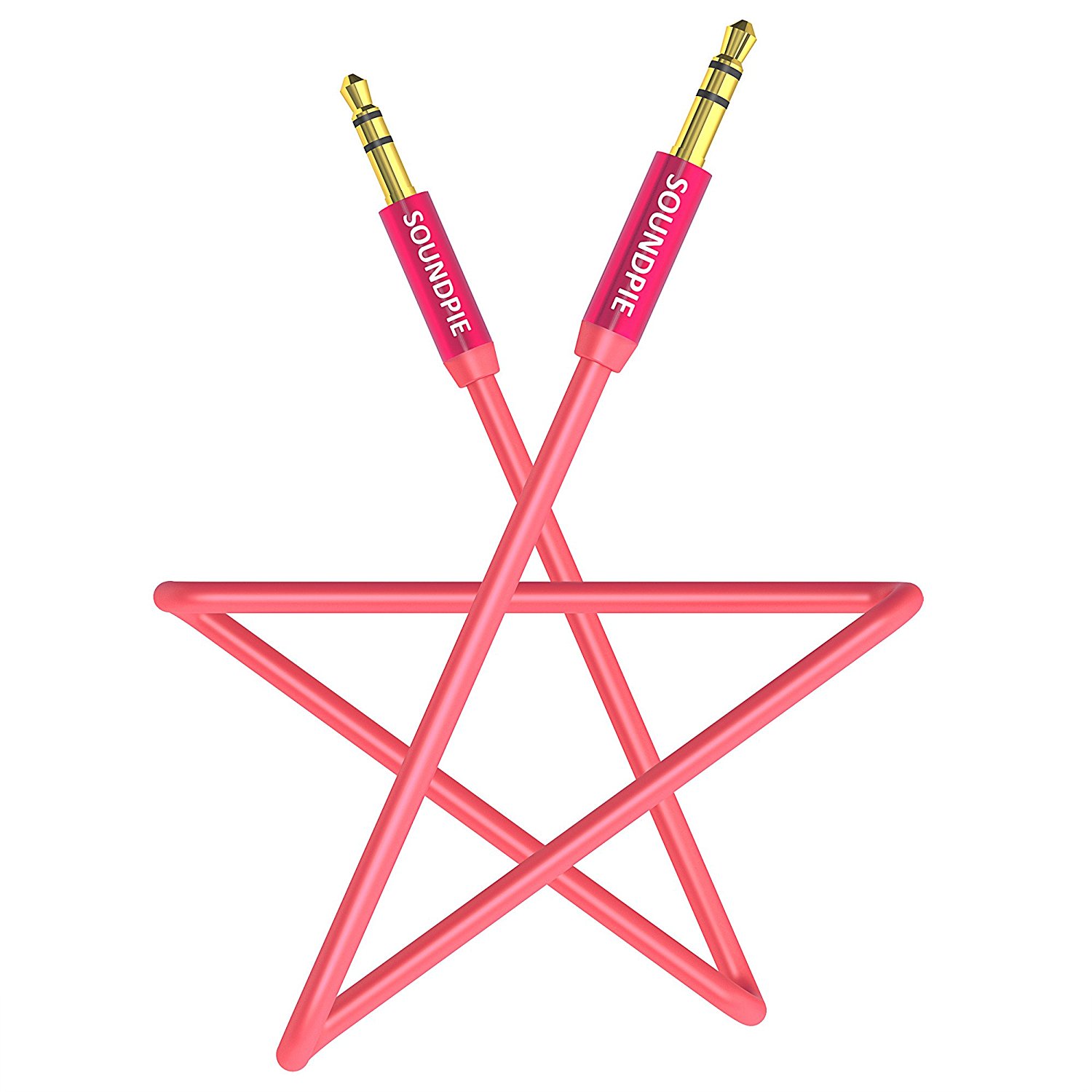 SoundPie 3.5mm Nylon Braid Contrast Color ShoeLace Auxiliary Audio ...