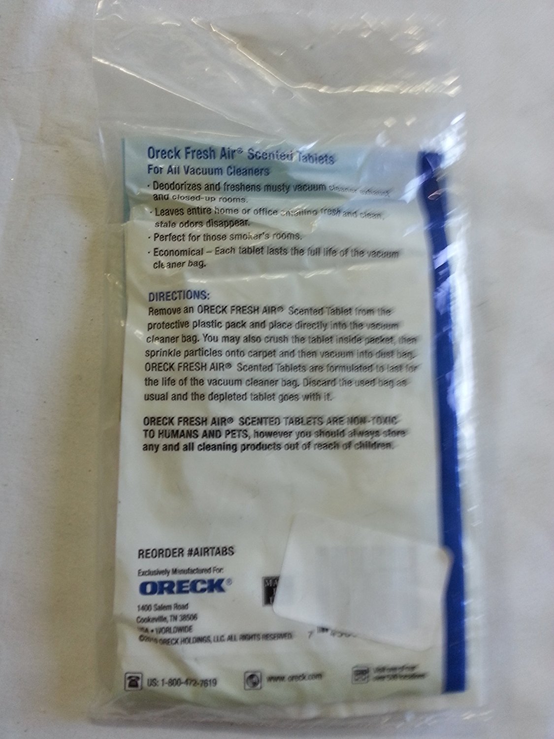 Oreck Fresh Air Vacuum Scent Tabs (12 tabs) free image download