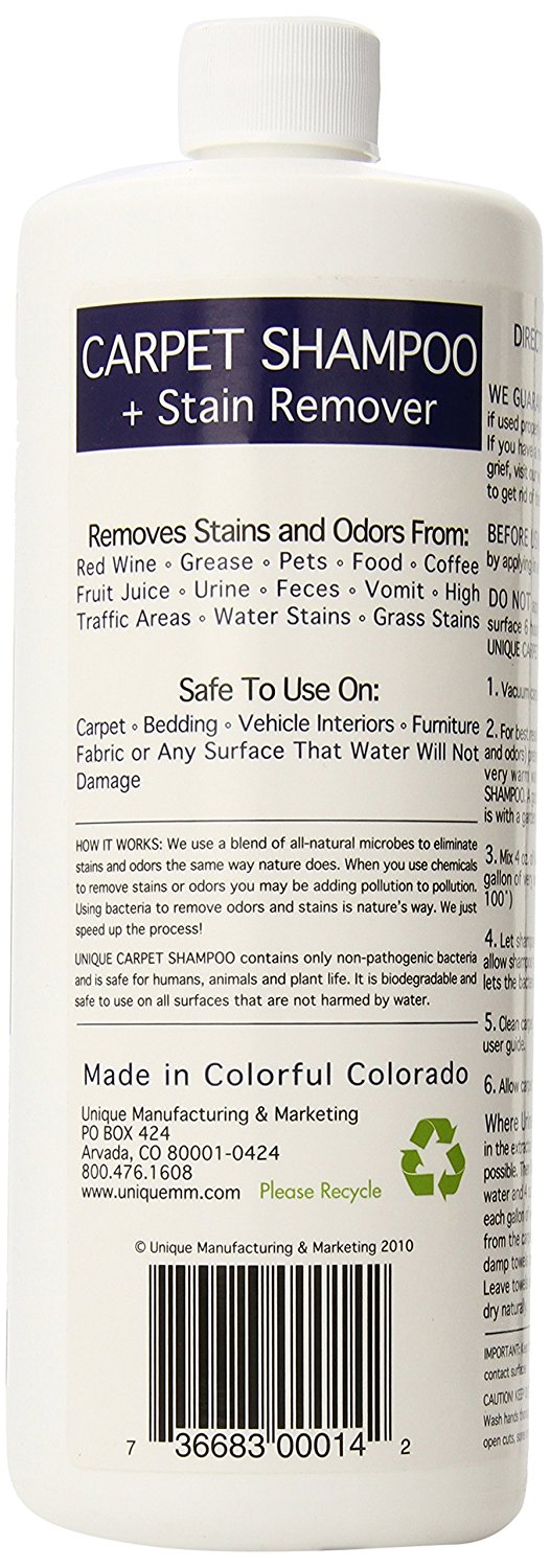 Unique Natural Products Carpet shampoo/Stain Eliminator, 32-Ounce N2 ...