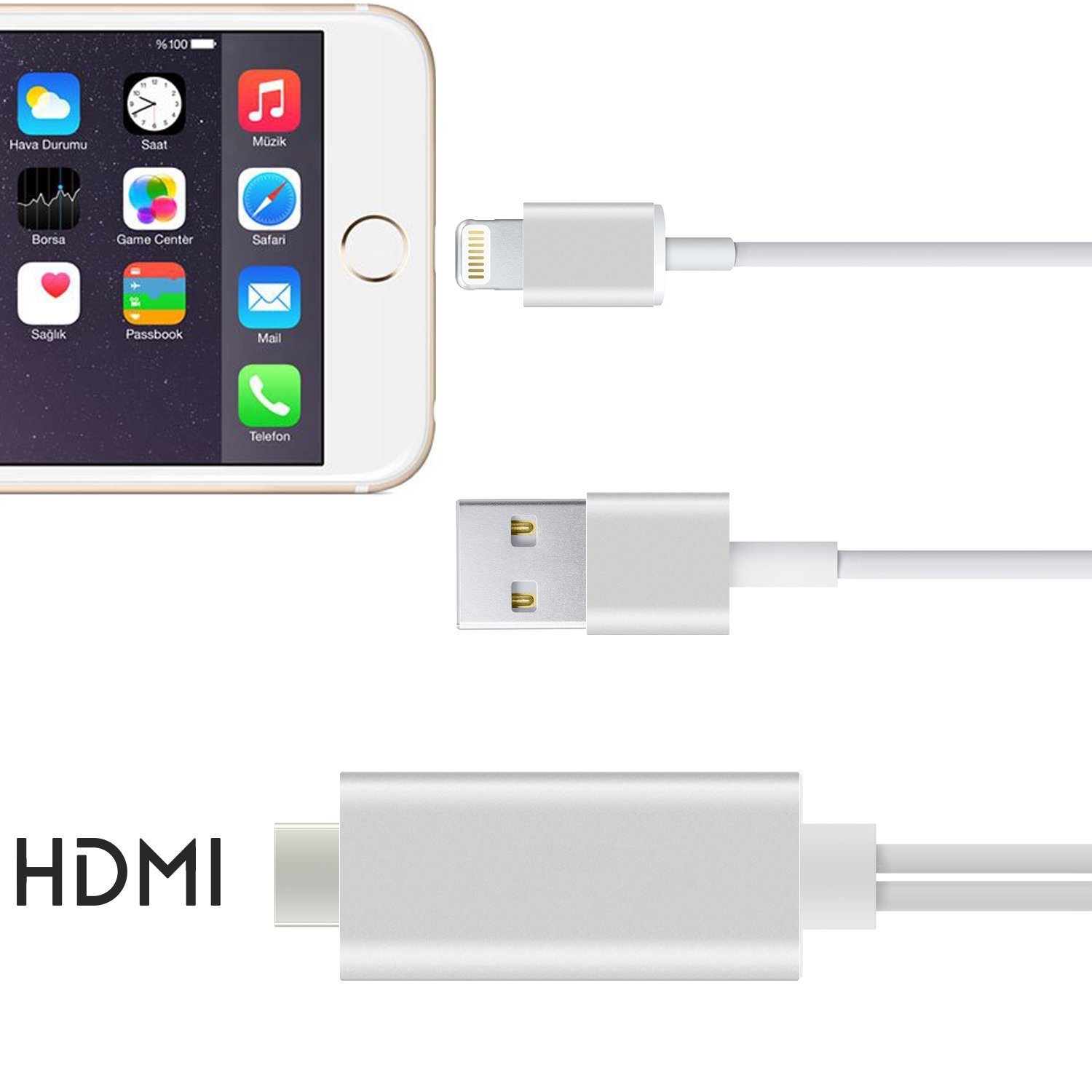 FST High-Speed HDMI Cable, 64Ft MHL to HDMI 1080p HDTv Adapter Cable ...
