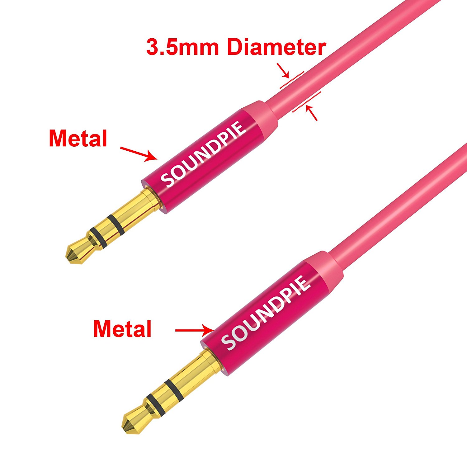 SoundPie 3.5mm Nylon Braid Contrast Color ShoeLace Auxiliary Audio ...