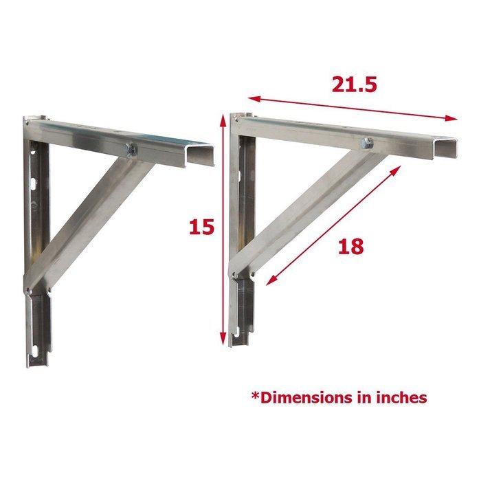 Mini Split Wall Bracket - Ductless Heat Pump Support - Condenser ...