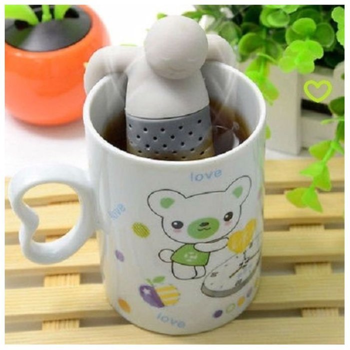 MR T-TEA INFUSER - CUTE MAN LOOSE LEAF-SILICONE STRAINER N2 free image ...