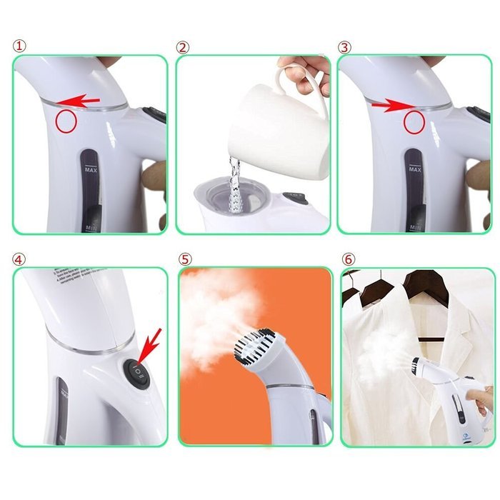 Portable Fabric Steam Cleaner Mini Travel Garment Steamer with Zipper ...