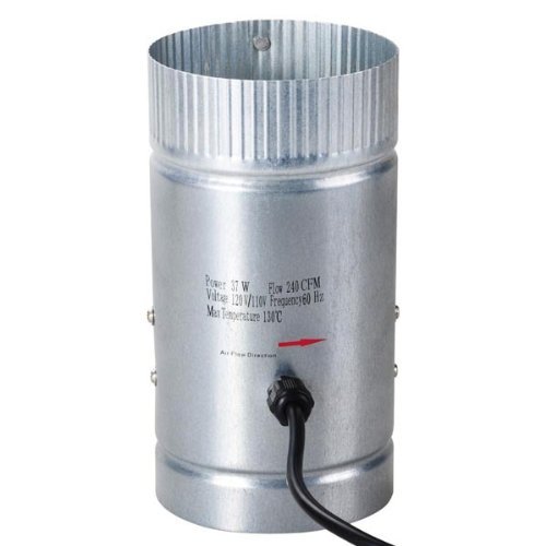 Light Weight Indoor Garden 4" 120 CFM Inline Duct Booster Vent Fan ...