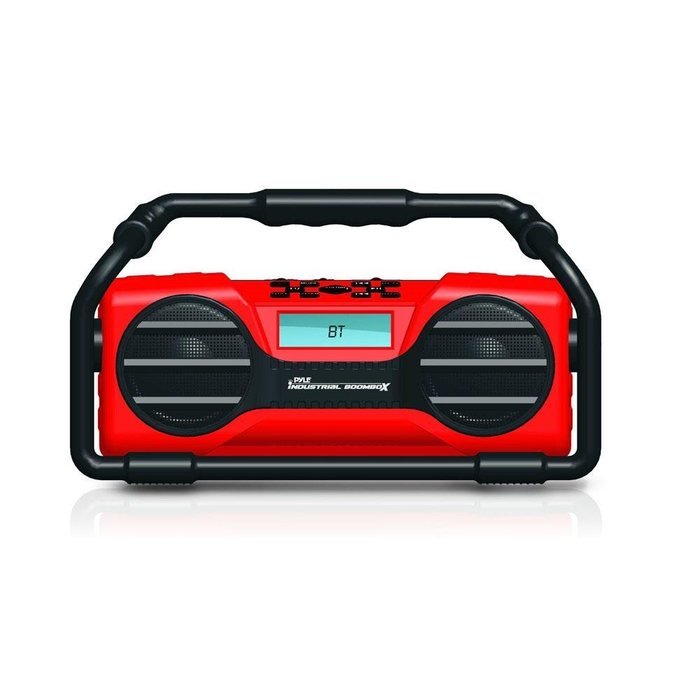Pyle Industrial BoomBoX Bluetooth Stereo Speaker, Rugged Water ...