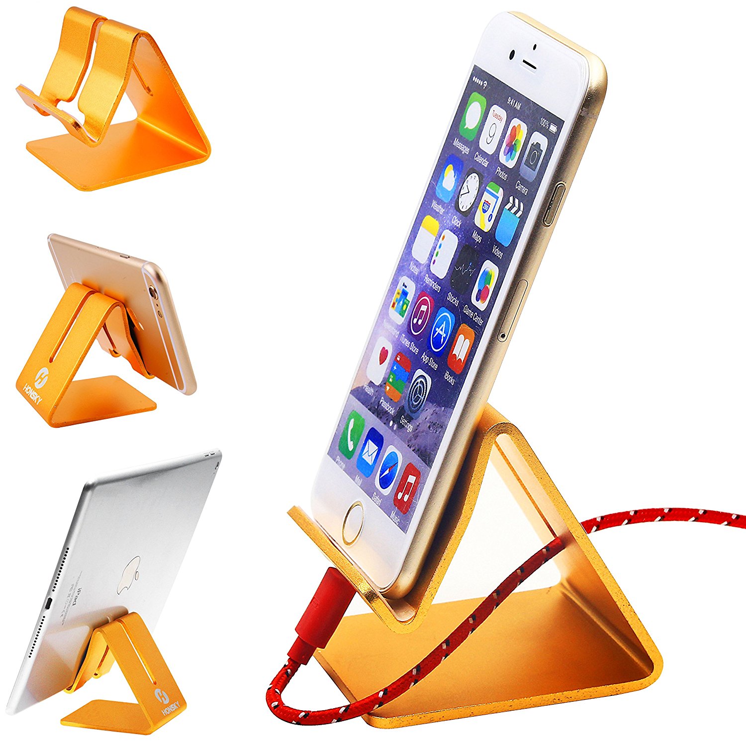 Honsky®Solid Portable Aluminum Desktop Stand Smart Phone Holder for ...