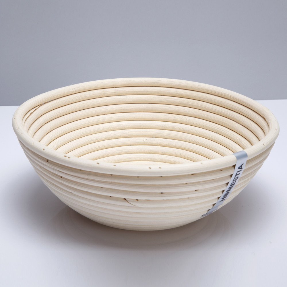 Homestia Round Shaped Bread Dough Proofing Rising Rattan Basket & Linen ...