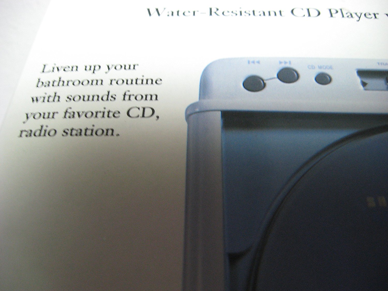 Sharper Image Single CD Shower Companion (SI538COB) N5 free image download