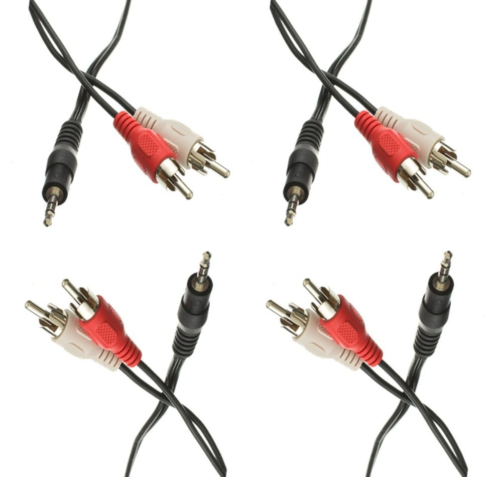 C&E 3.5mm Stereo Male to Dual RCA Male (Right and Left) Audio Cable, 6 ...