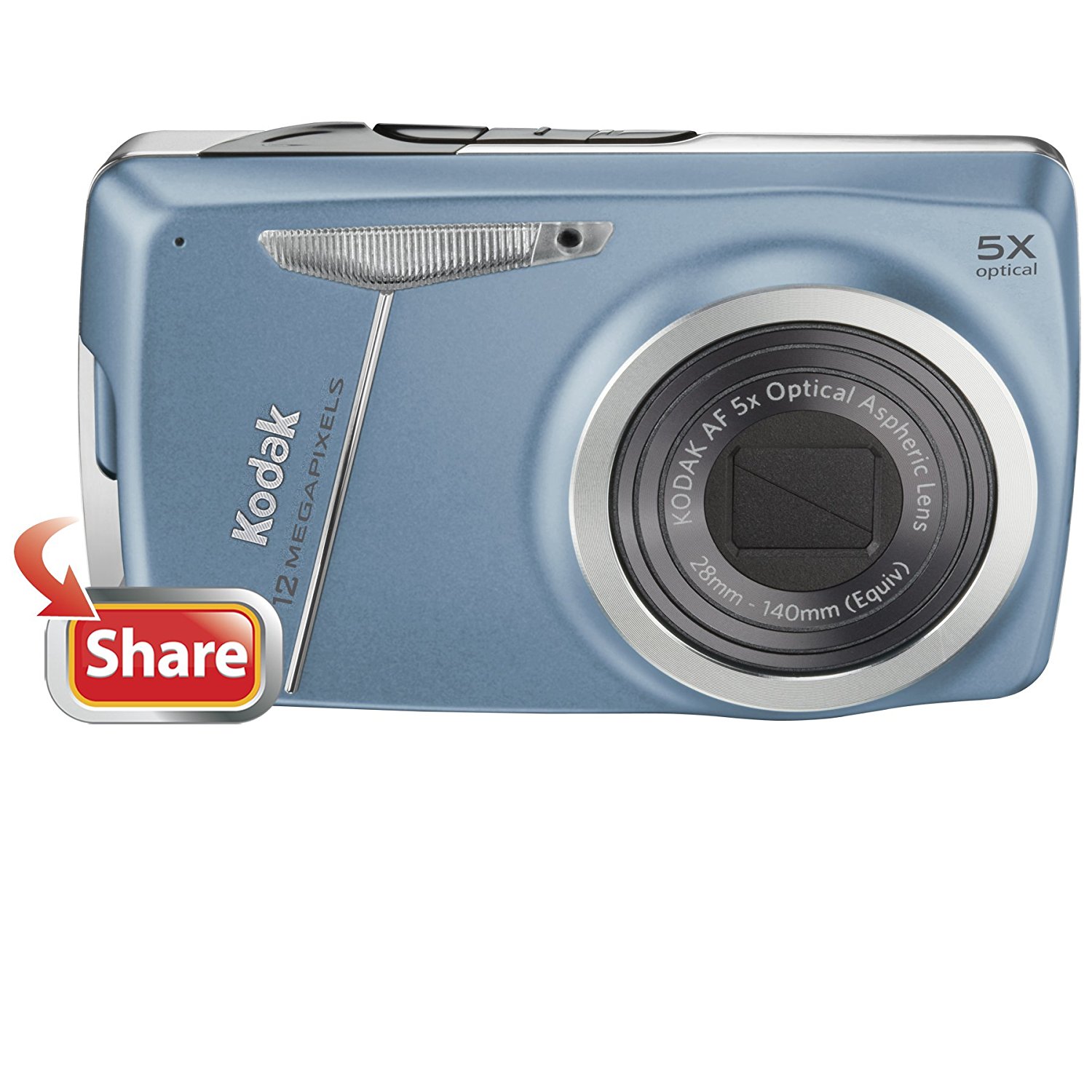 Kodak Easyshare M550 12 MP Digital Camera with 5x Wide Angle Optical ...