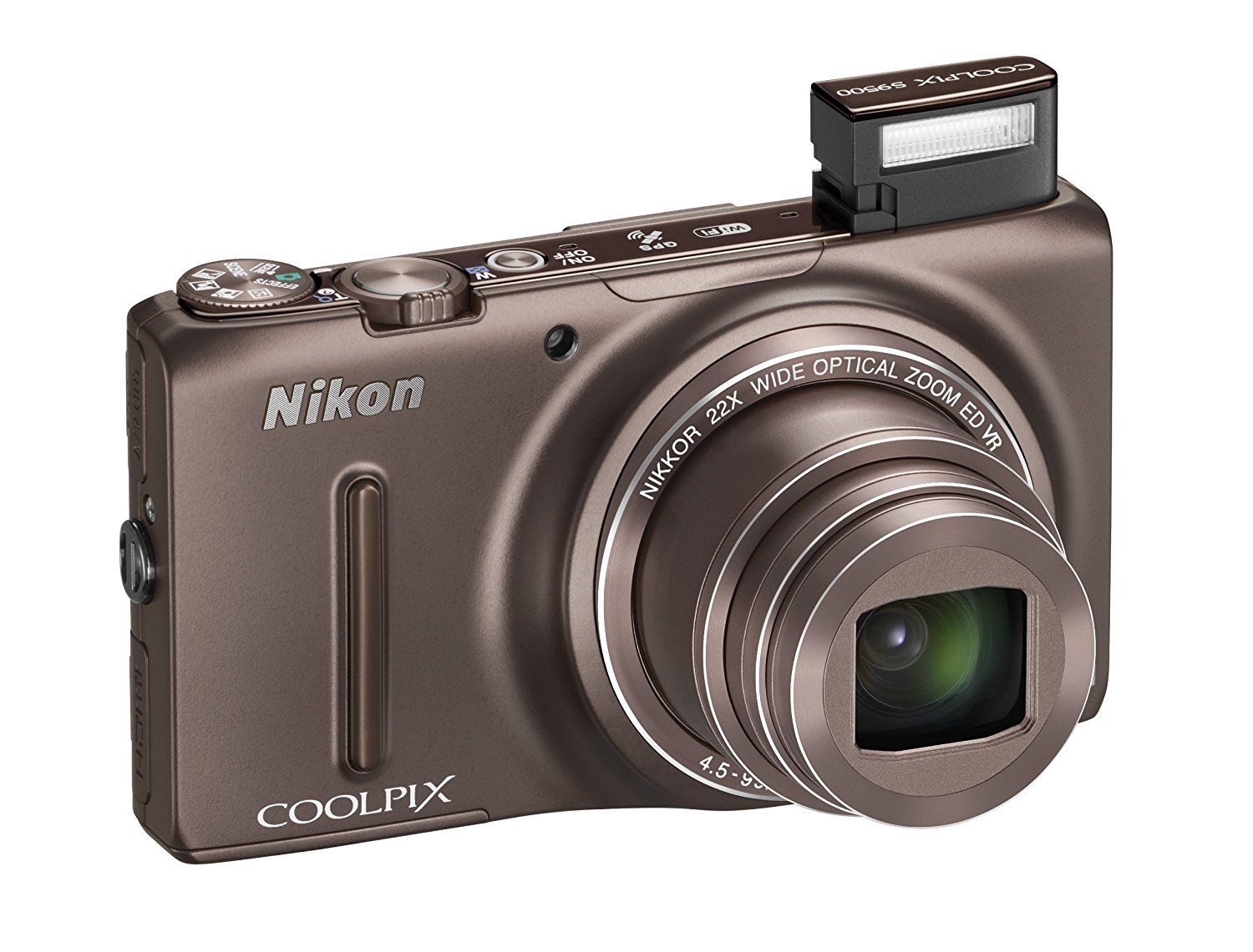 Nikon 2013 Coolpix S9500 Digital Camera brown 18.1 MP 22x ...