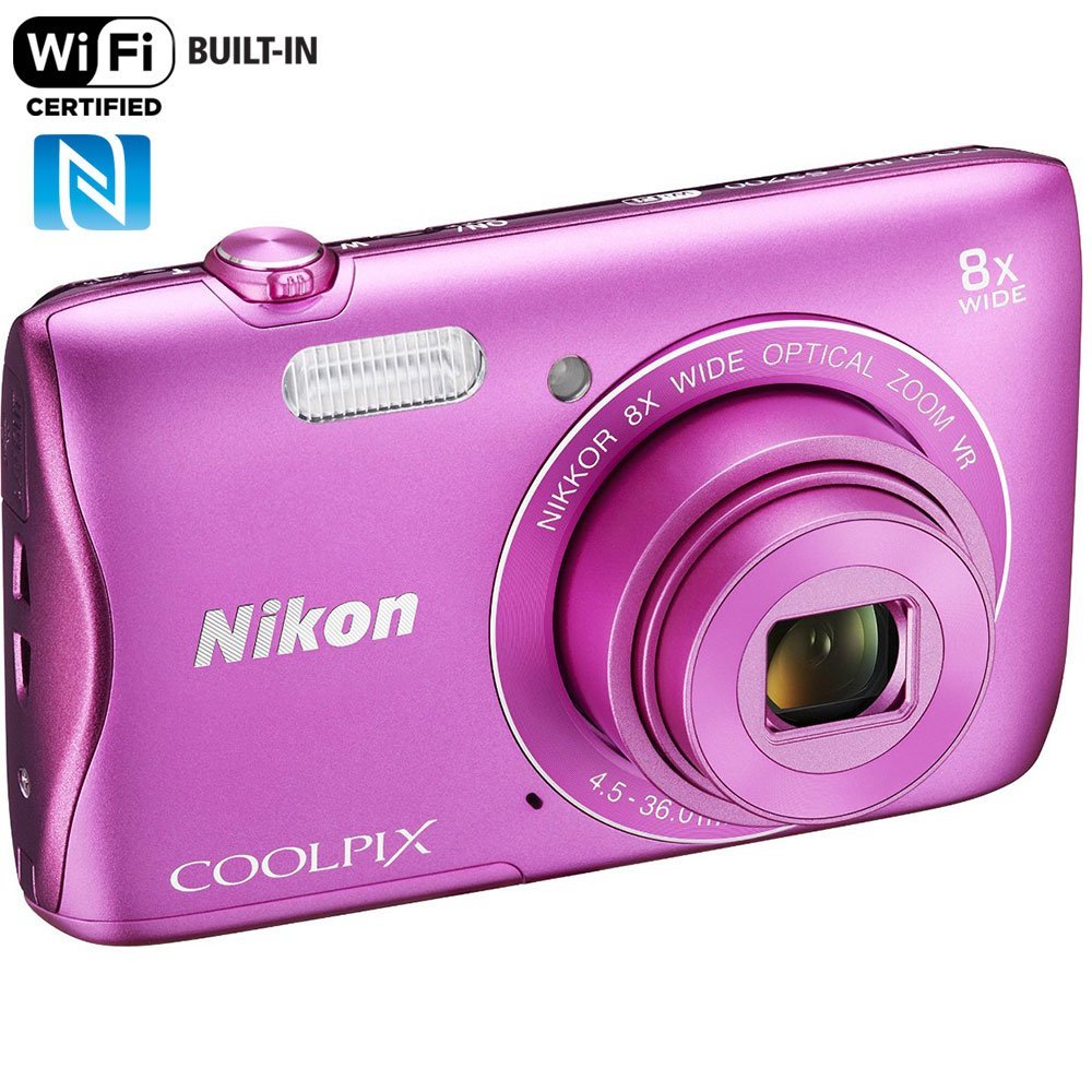 Nikon COOLPIX S3700 Digital Camera with 8x Optical Zoom and Built-In Wi ...