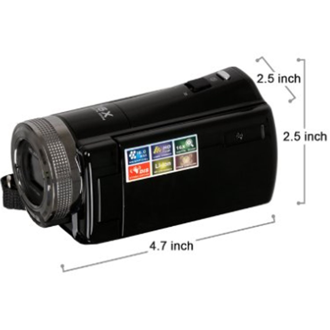 Y-blue Sky HDMI 720p 2.7 Inch TFT LCD Rotation Digital Video Camcorder ...