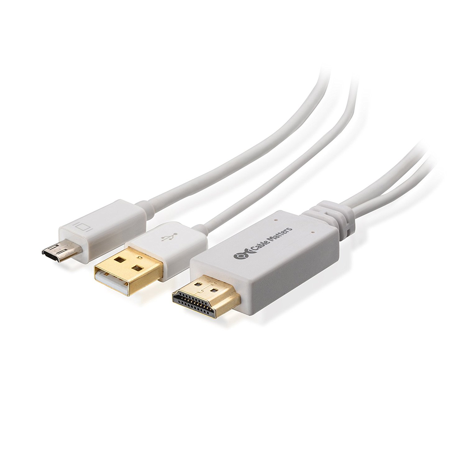 Cable Matters Micro USB to HDMI Cable (6 Foot) with integrated USB ...