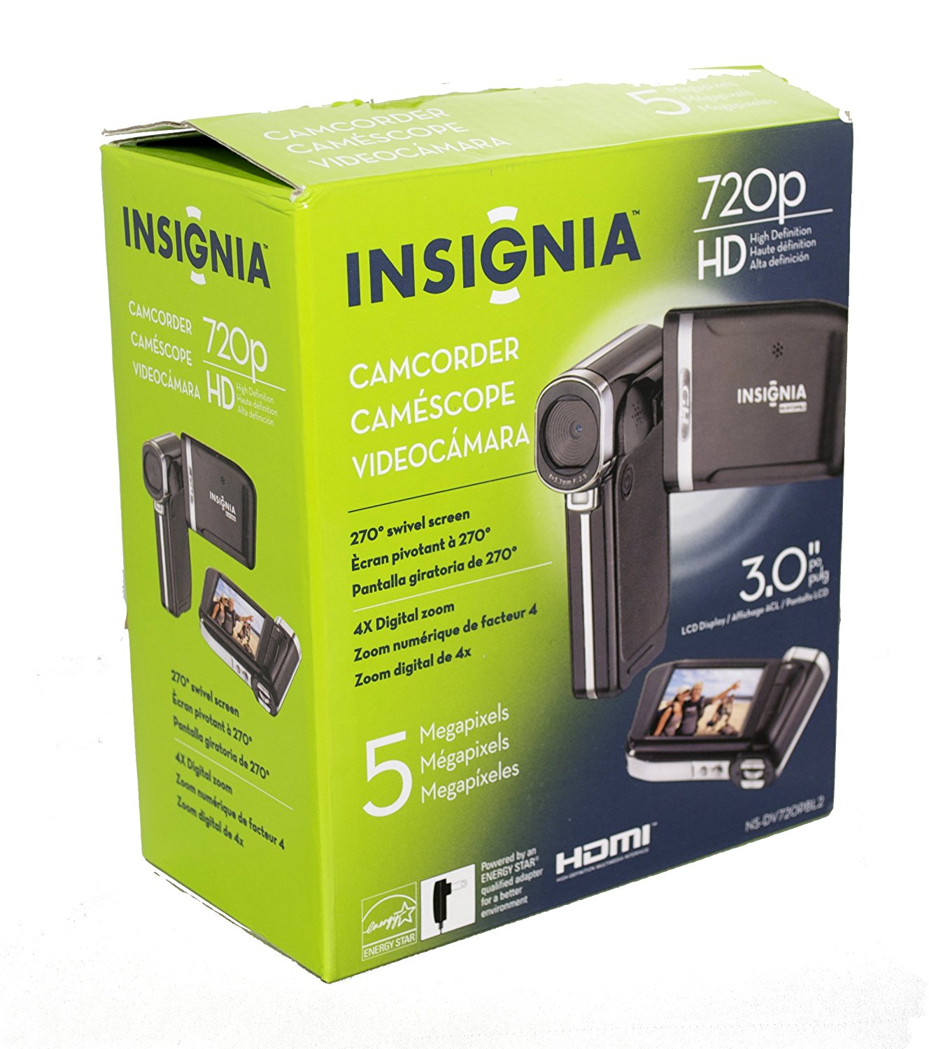Insignia NS-DV720P 5.0MP High-Definition Digital Camcorder with 3-Inch ...