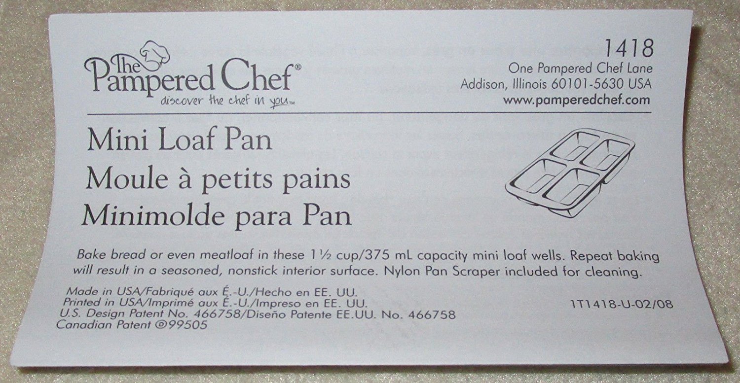 Pampered Chef Stoneware Mini Loaf Pan N2 free image download