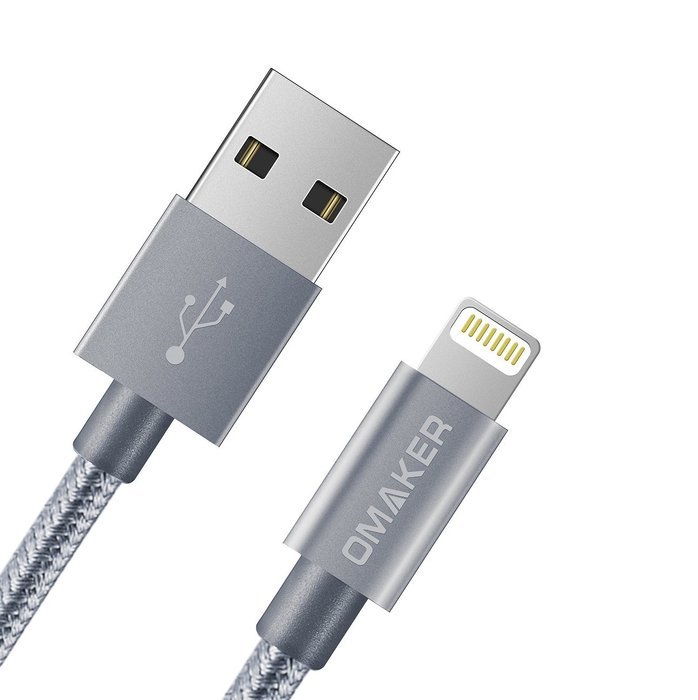 Omaker Apple Certified Nylon Braided Lightning to USB Cable 3.3ft with Reversible USB Port N2 ...