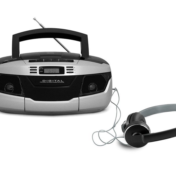 Tyler MP3/CD Boombox Player TAU103-SL with Tape Cassette Player ...